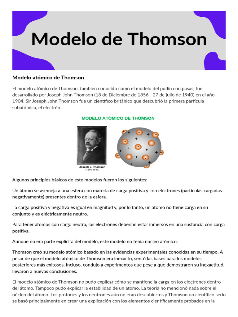 Modelo de Thompson | PDF