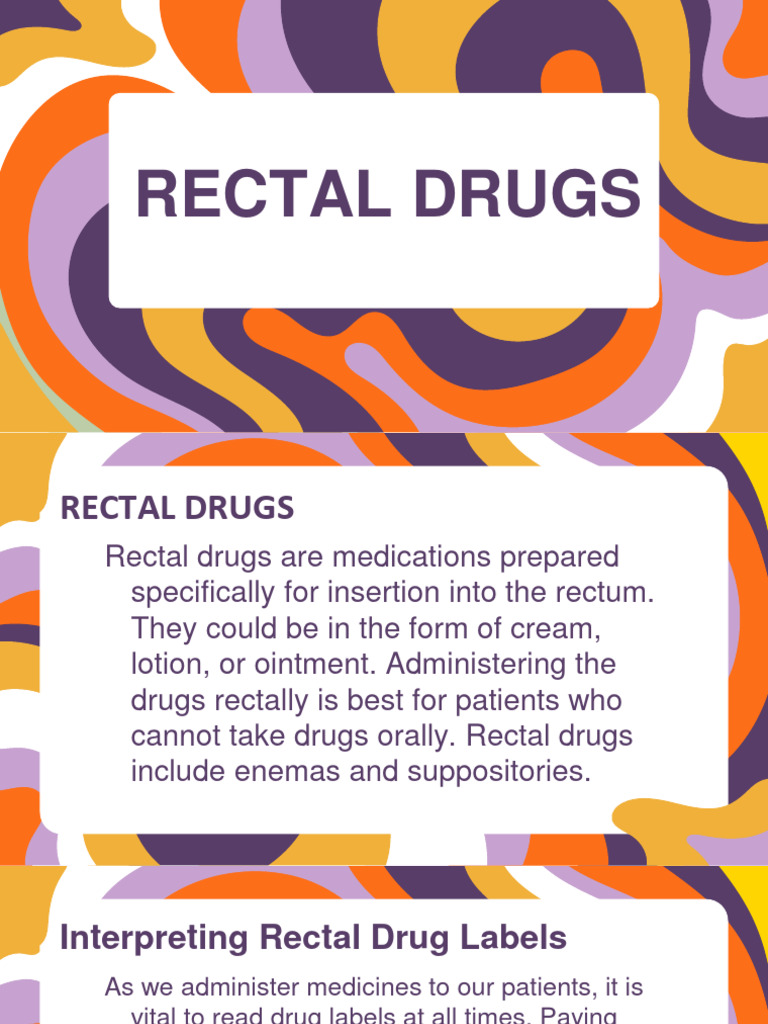 Rectal Drugs | PDF