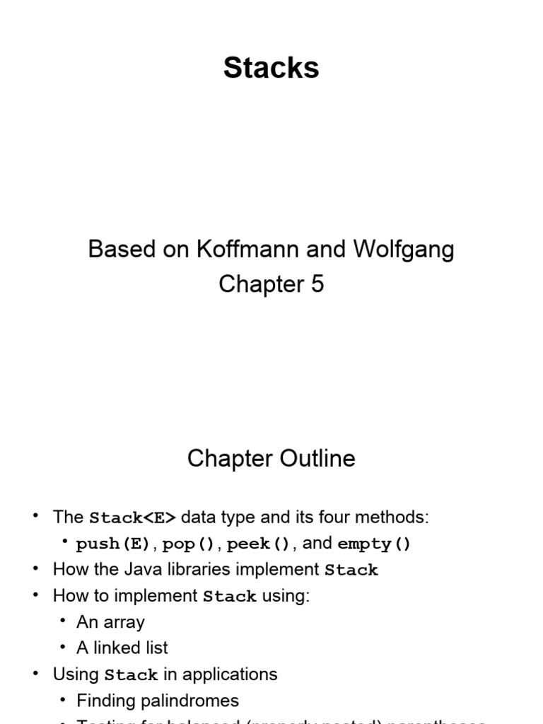 Lecture F Stacks Pdf Computing Software Development