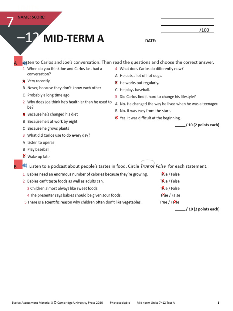 Midterm - Units 7-12 - A-2 - Jorge Miguel Ramos Cotrina | PDF