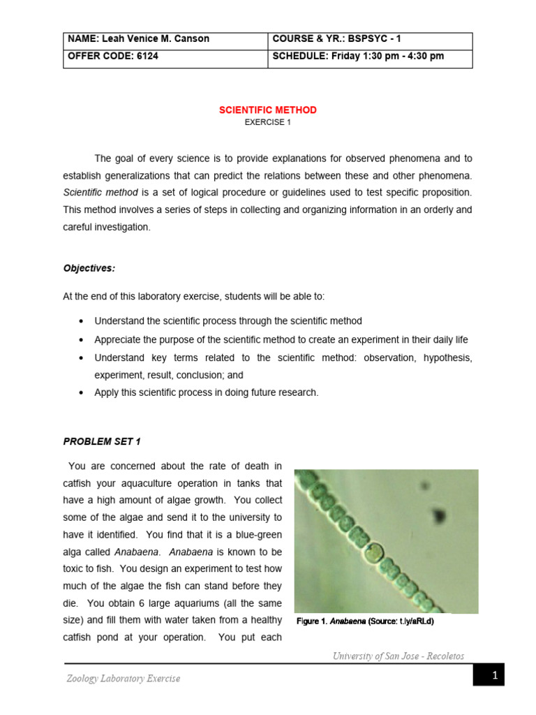 LabEx1 - Scientific Method | PDF | Scientific Method | Experiment
