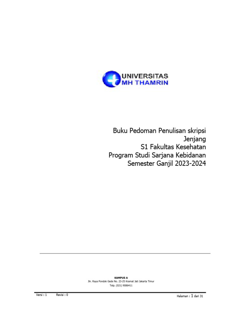 Panduan Skripsi | PDF