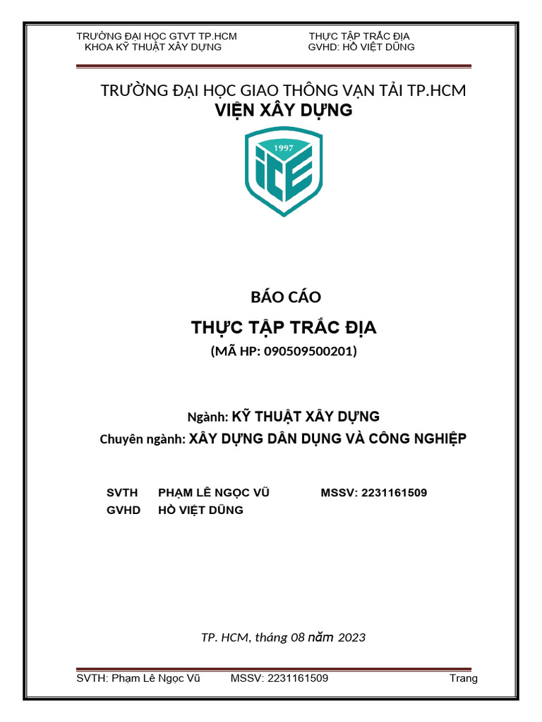 Bao Cao Thuc Tap Trac Dia-AVu | PDF