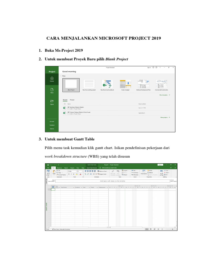Panduan Ms-Project 2019 | PDF