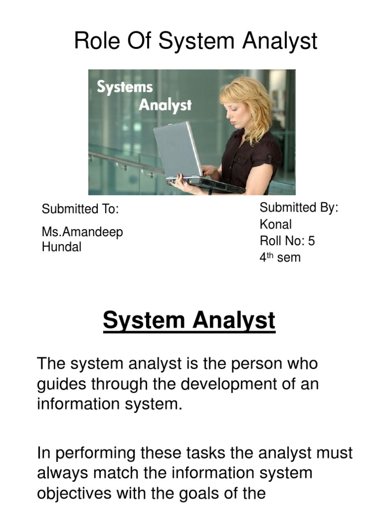 Role of System Analyst | PDF | Intelligence Analysis | Business Process