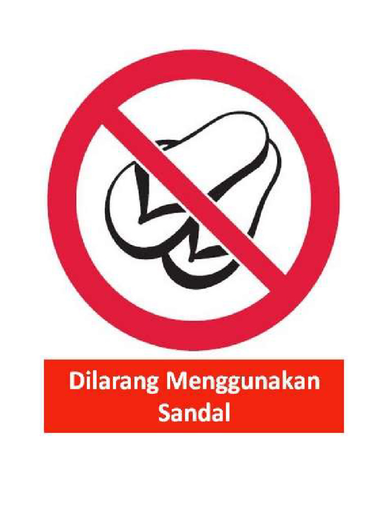 Dilarang Menggunakan Sandal | PDF