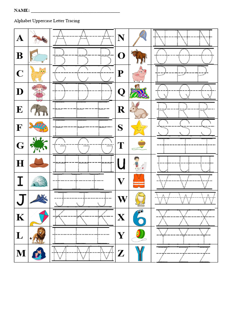 Alphabet Uppercase Letter Tracing | PDF