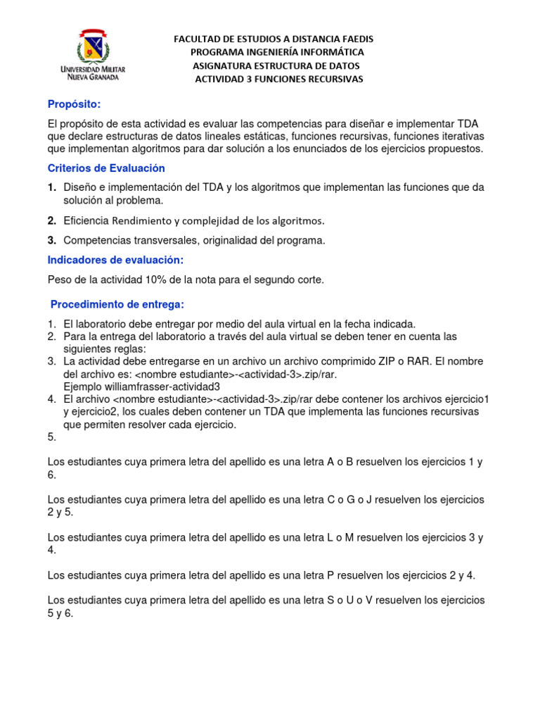 Actividad 3 Funciones Recursivas 2023-2 | PDF