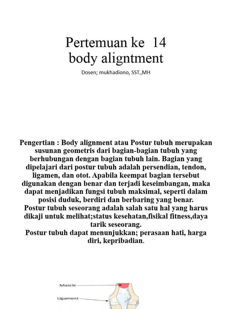Pertemuan Ke 14 Body Alignment | PDF