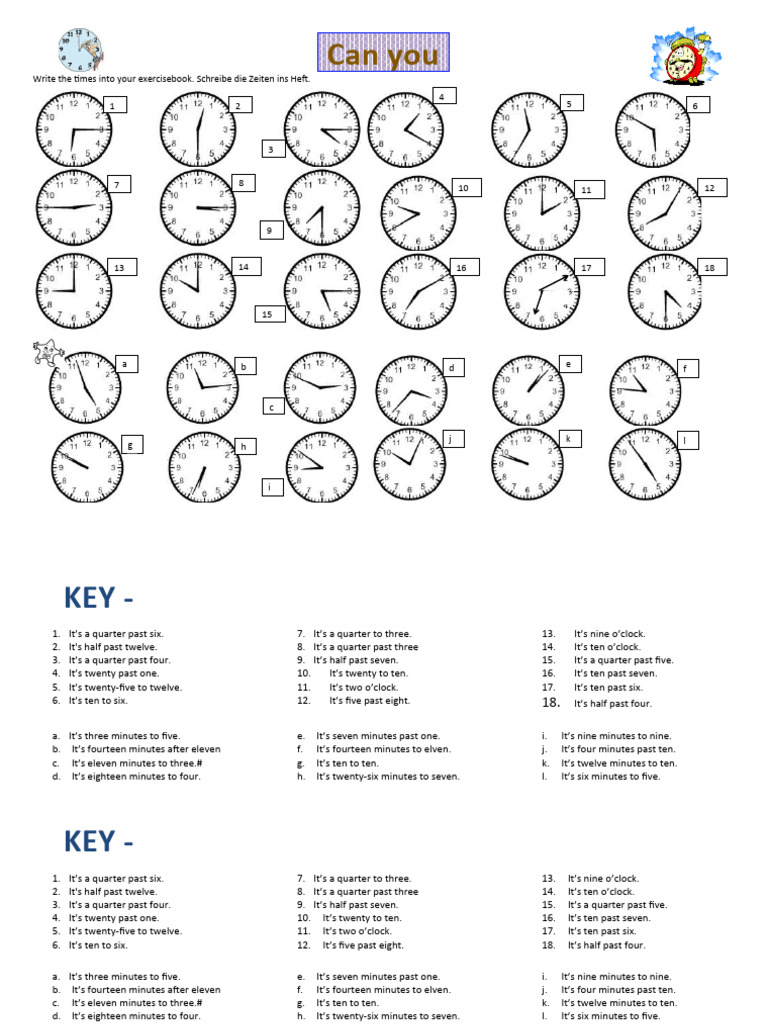 Can You Tell The Time _ How To Tell The Time For Kids – LIHS