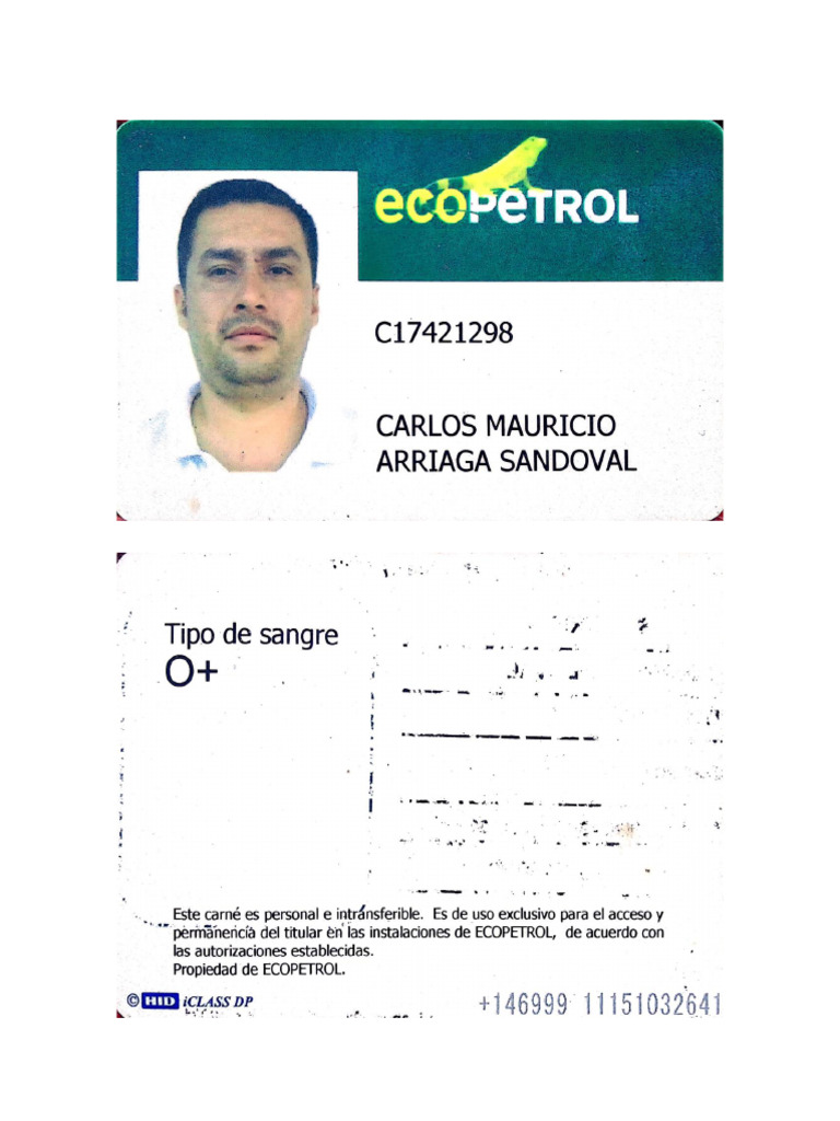 Carnet de Ecopetrol | PDF