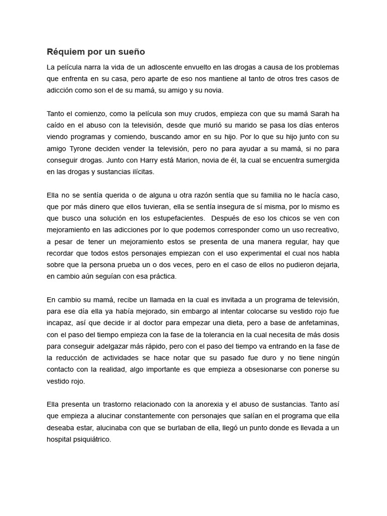 Réquiem Por Un Sueño | PDF