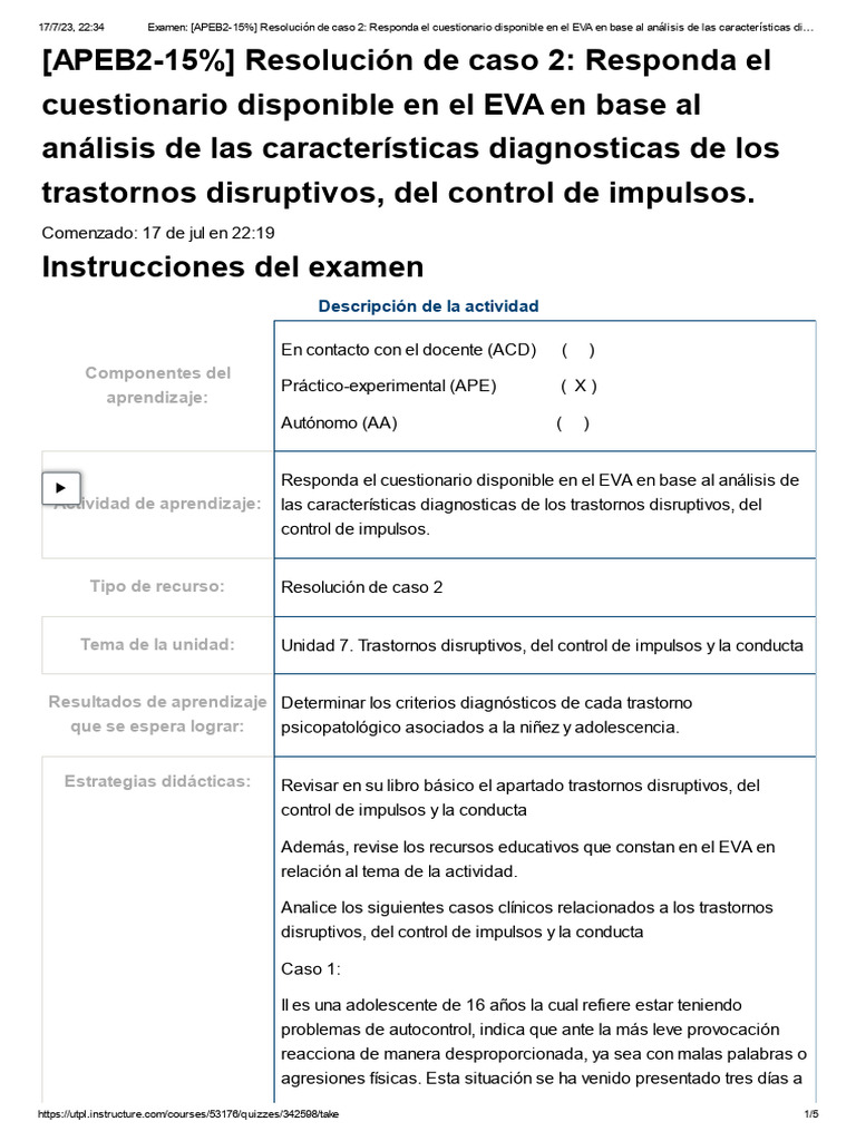 Examen - (APEB2-15%) Resolución de Caso 2 | PDF