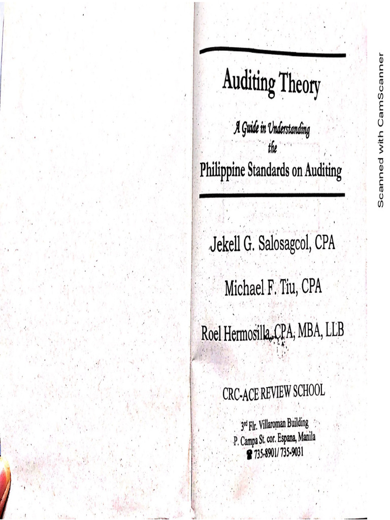 Auditing Theory by Jekell Salosagcol 2021 | PDF