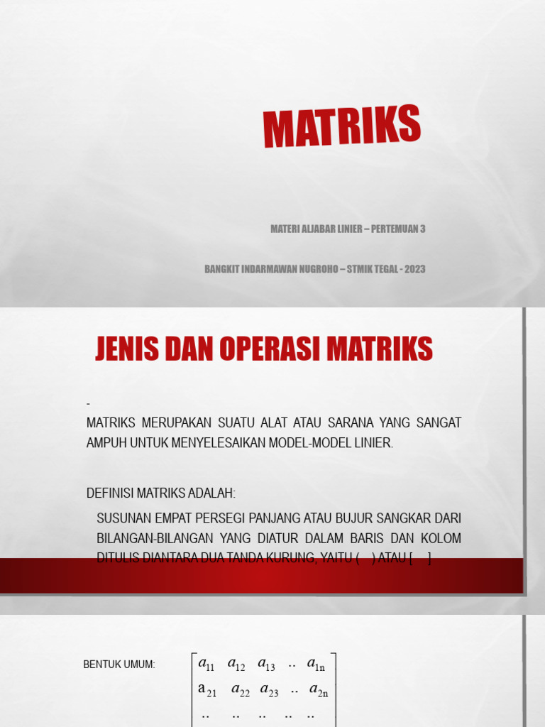 Matrik | PDF