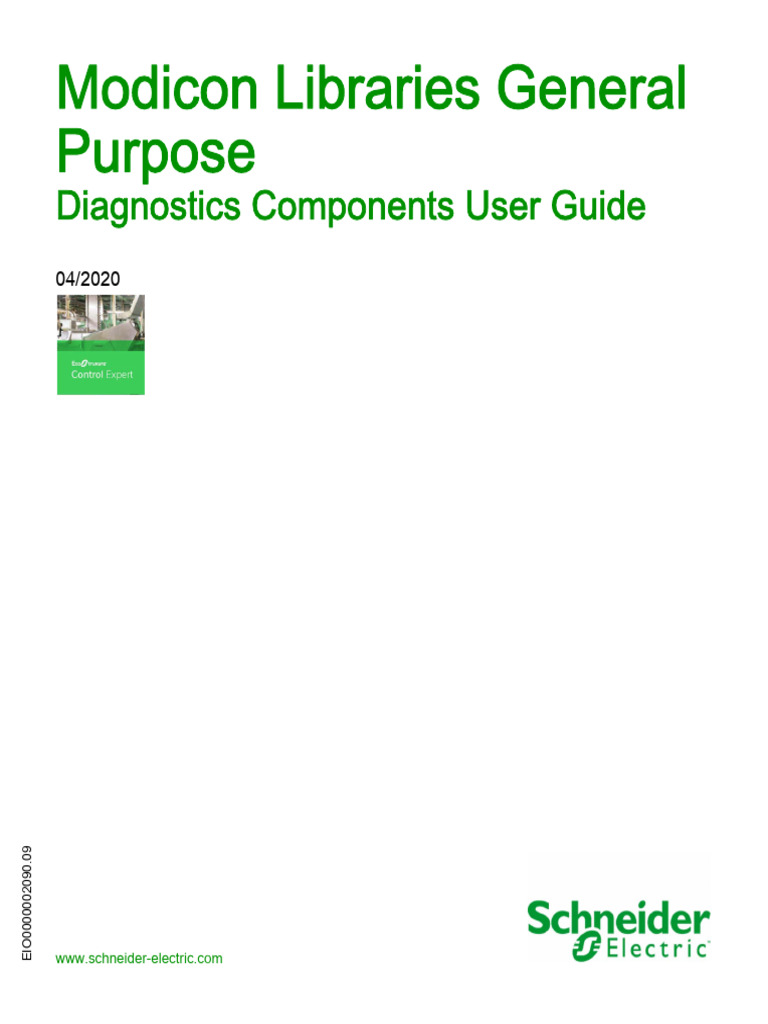 Modicon Libraries Diagnostics Components User Guide | PDF