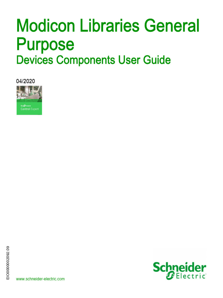 Modicon Libraries Devices Components User Guide | PDF