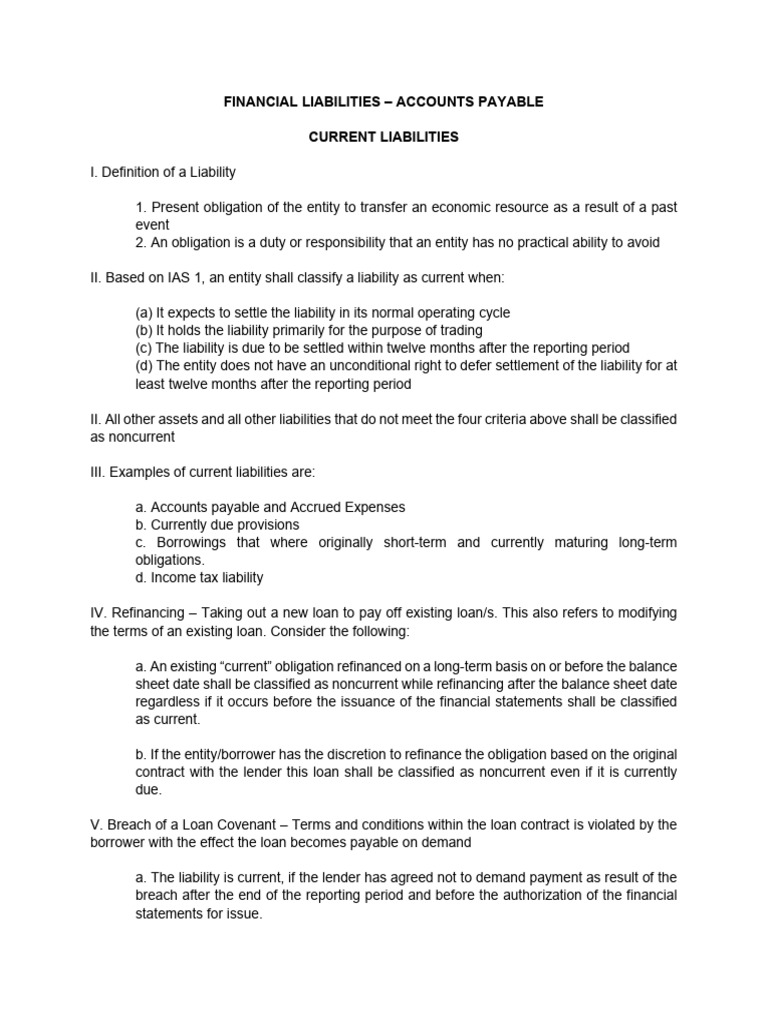 Financial Liabilities - Accounts Payable - Practice Set | PDF