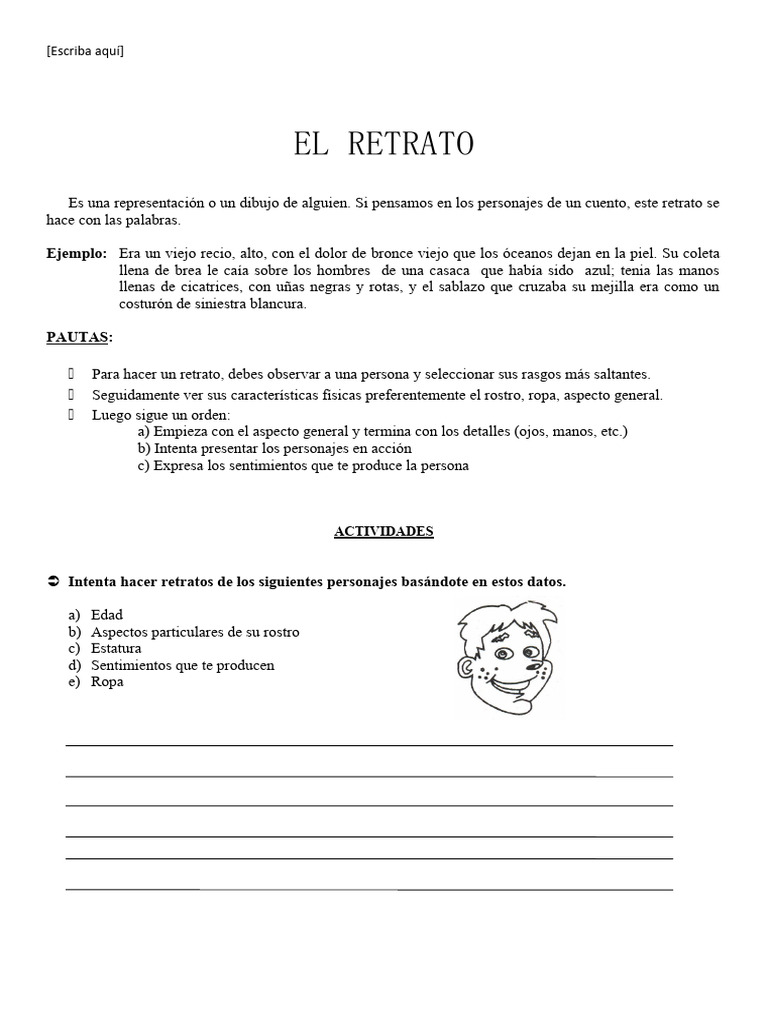 Cómo Hacer un Retrato Literario | PDF