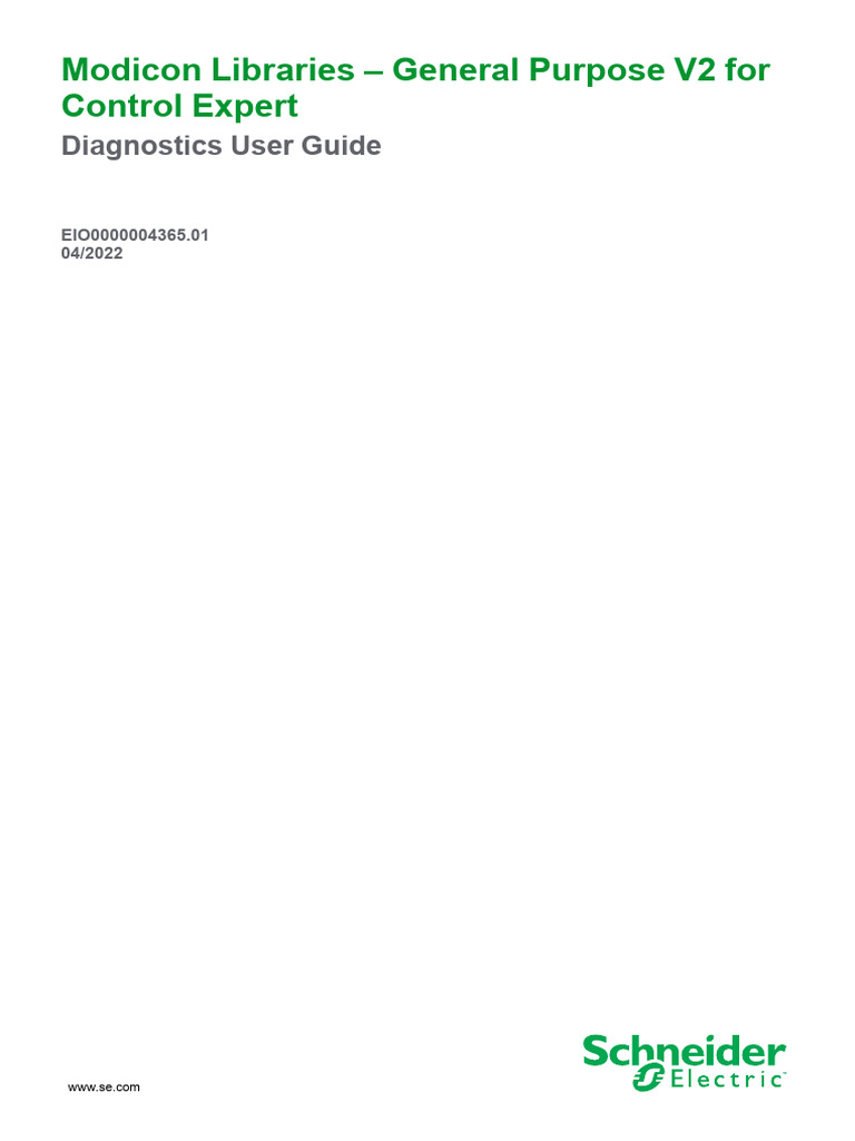 Modicon Libraries V2 Diagnostics User Guide | PDF