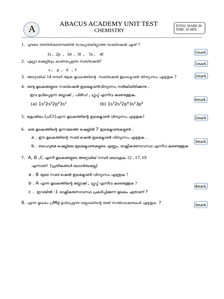 Chemistry Chapter 1 | PDF