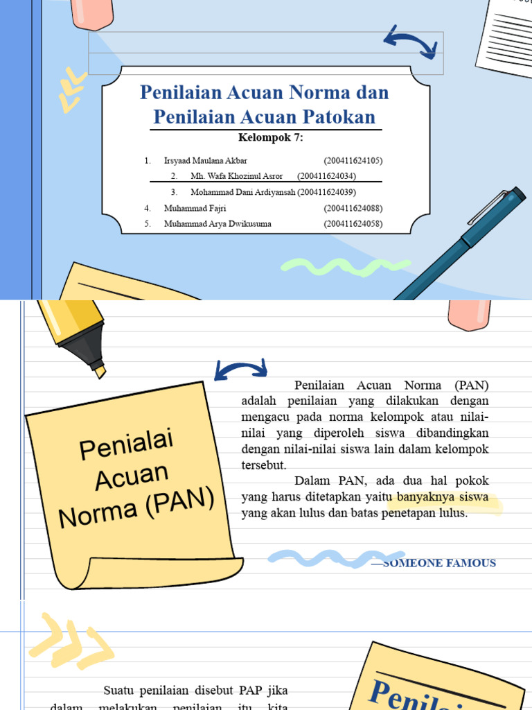 Materi Penilaian Acuan Norma Dan Penilaian Acuan Patokan | PDF