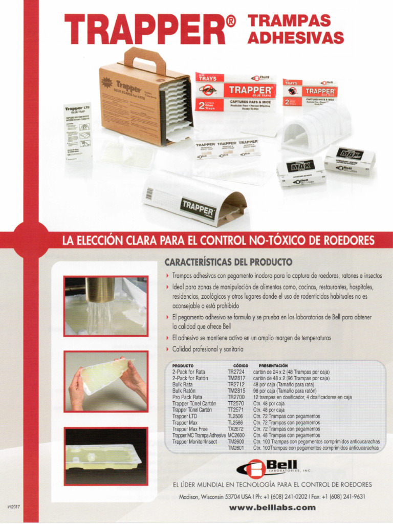 Ficha Tecnica Trapper Adhesivas | PDF