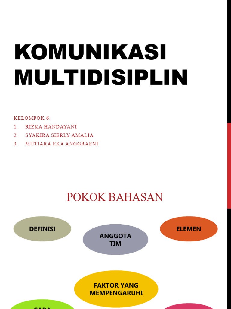 Kelompok 6 - Komunikasi Multidisiplin | PDF
