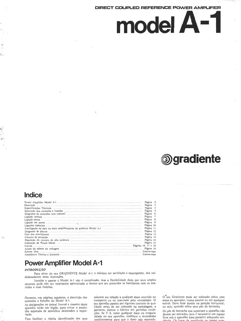 Gradiente A1 Manual | PDF