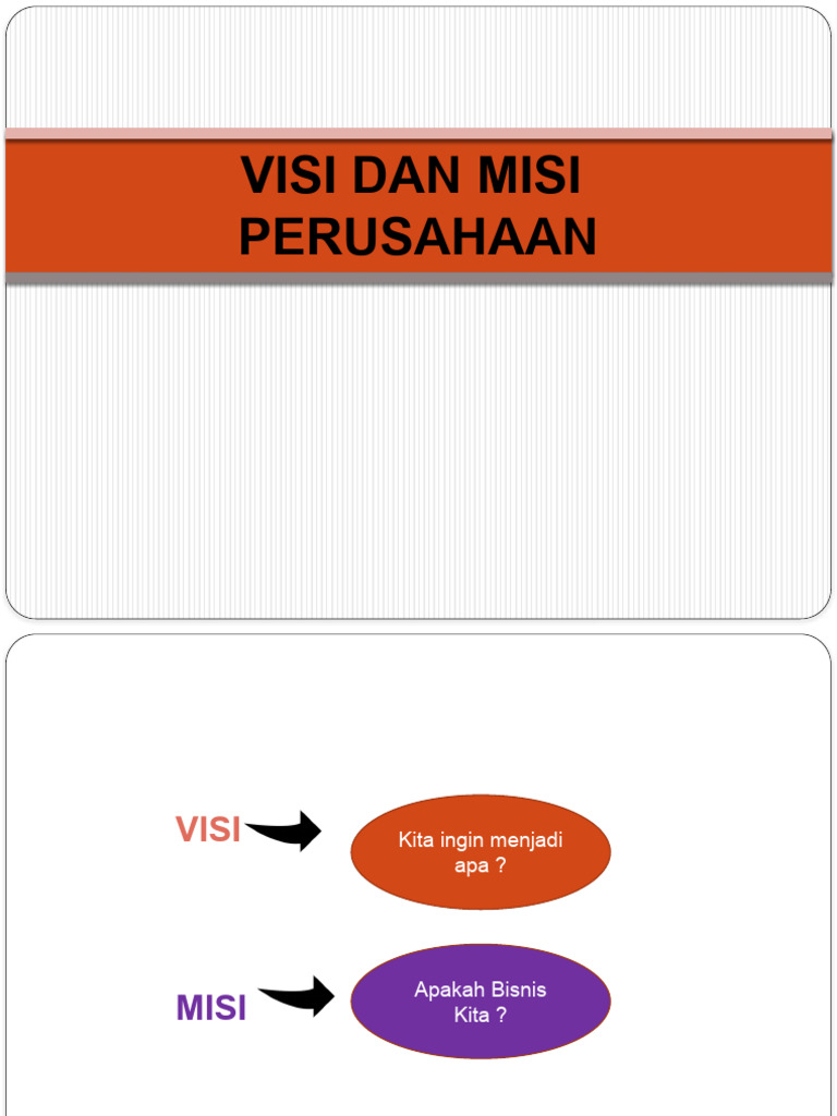 Visi Misi Perusahaan | PDF