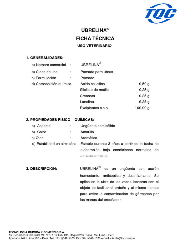 UBRELINA Fich Tec | PDF