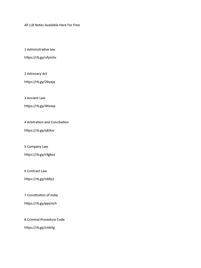 Llb Notes Pdf