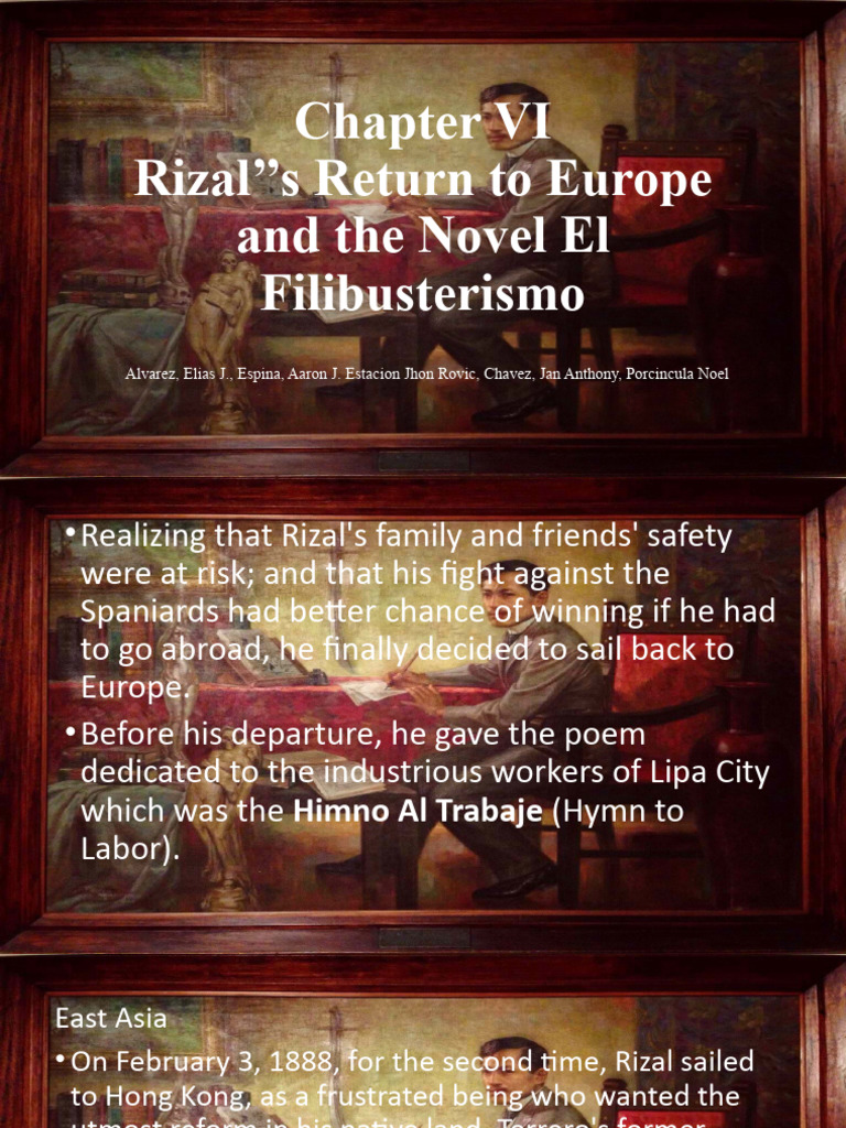 Chapter VI Rizal's Return To Europe | PDF