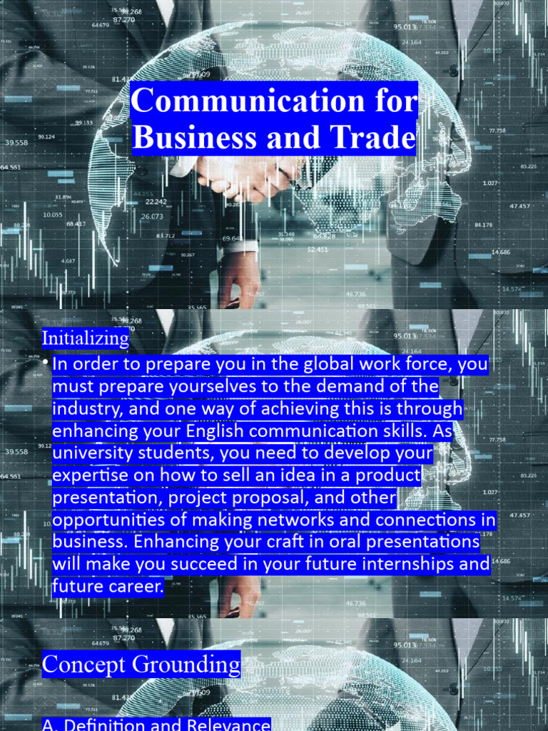 Communication For Business and Trade | PDF | Swot Analysis | Business