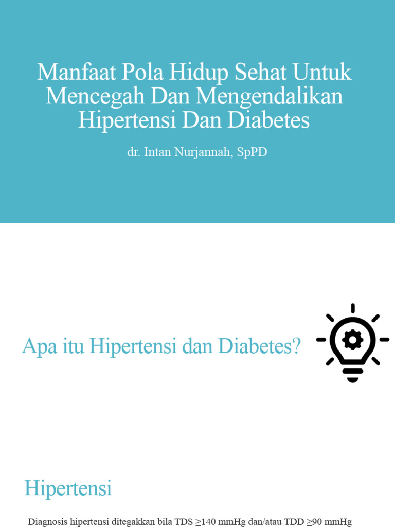 Gaya Hidup Sehat HT Dan DM | PDF