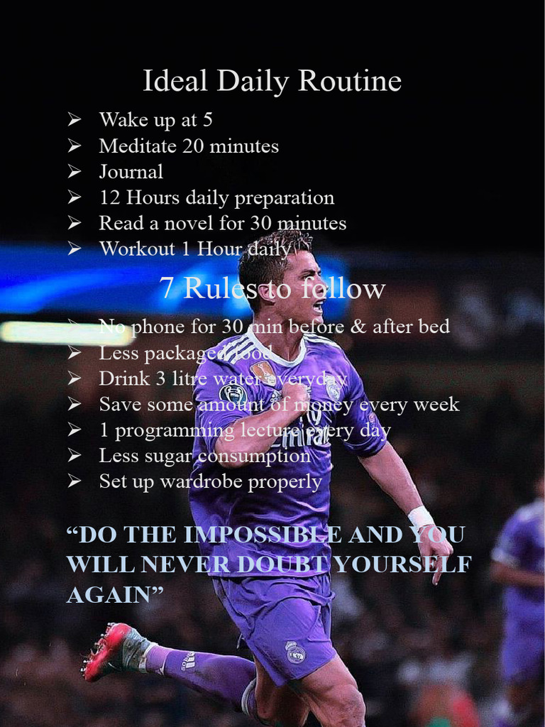 Optimized Routine for Self-Improvement | PDF