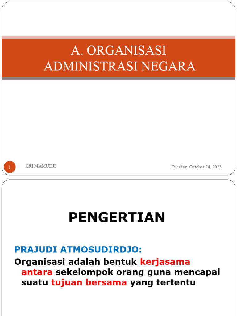 Organisasi Administrasi Negara | PDF