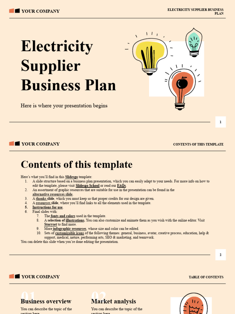 Electricity Supplier Business Plan | PDF