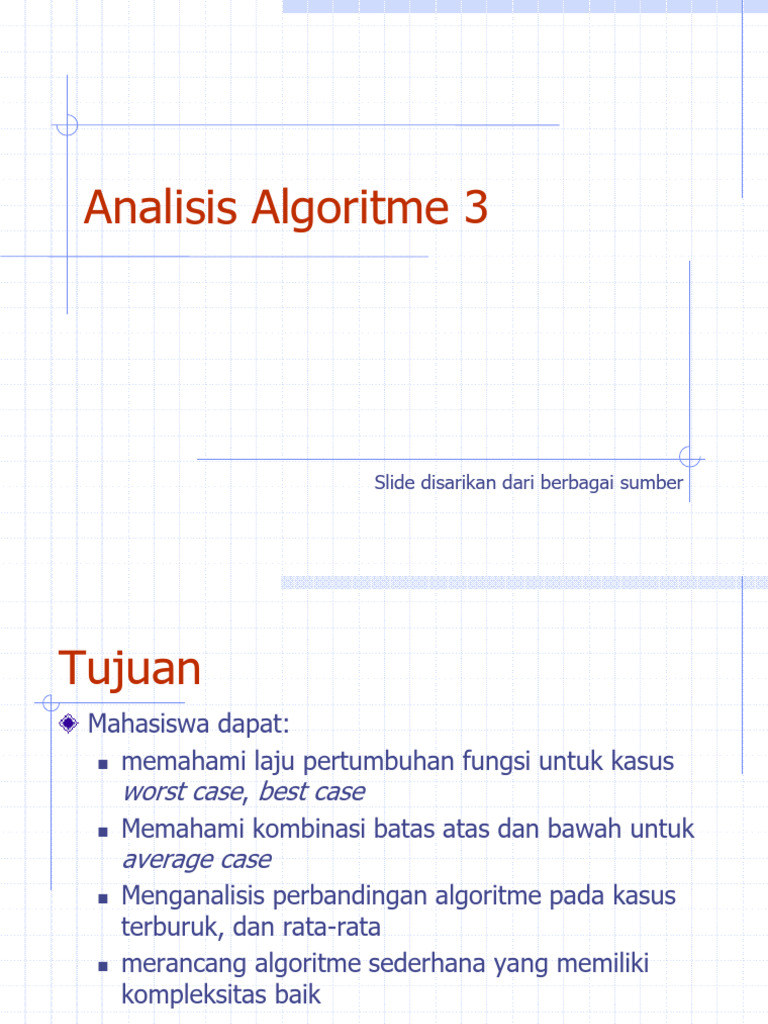 Analysis of Algorithms 3 - Ganjil 2023-2024 | PDF