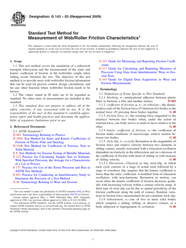 ASTM G143 - 03 (Reapproved 2009) | PDF