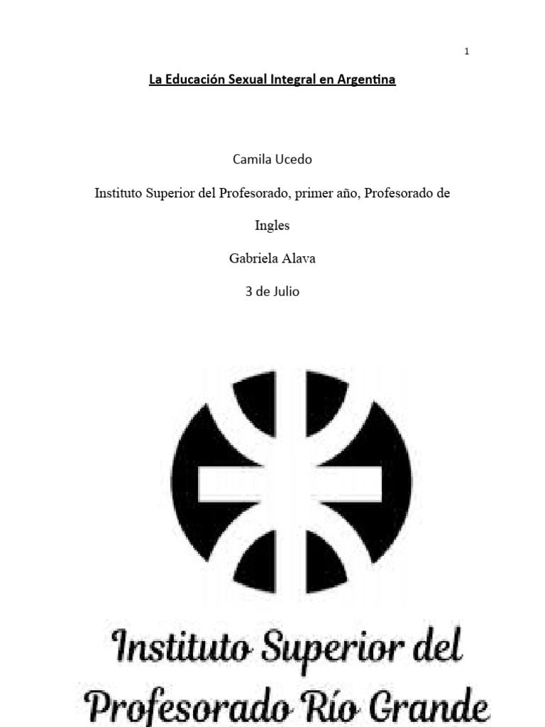 La Educación Sexual Integral En Argentina Pdf