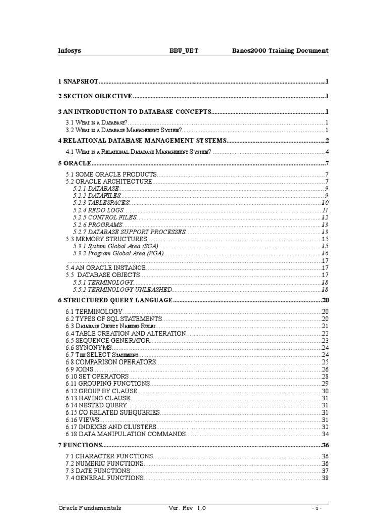 Oracle Fundamentals | Download Free PDF | Oracle Database | Databases