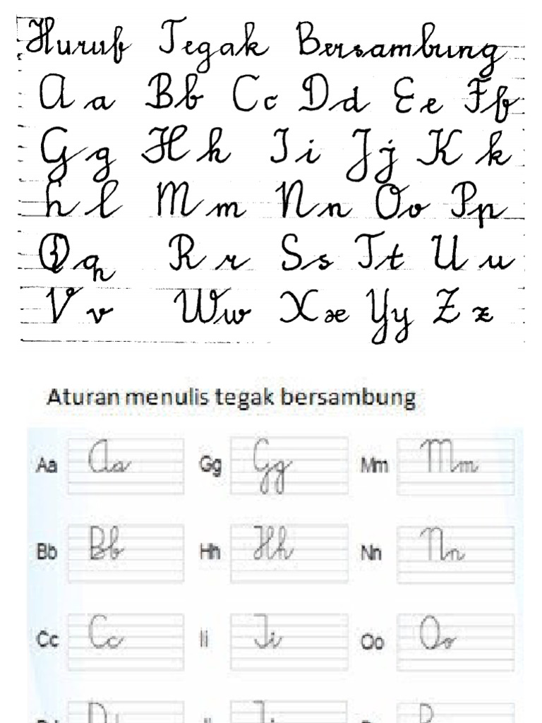 Huruf Tegak Bersambung | PDF