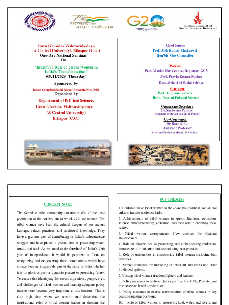 Revised Brochure of National Seminar 2023 | PDF