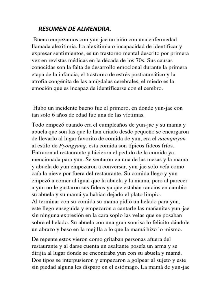 Resumen de Almendra | PDF