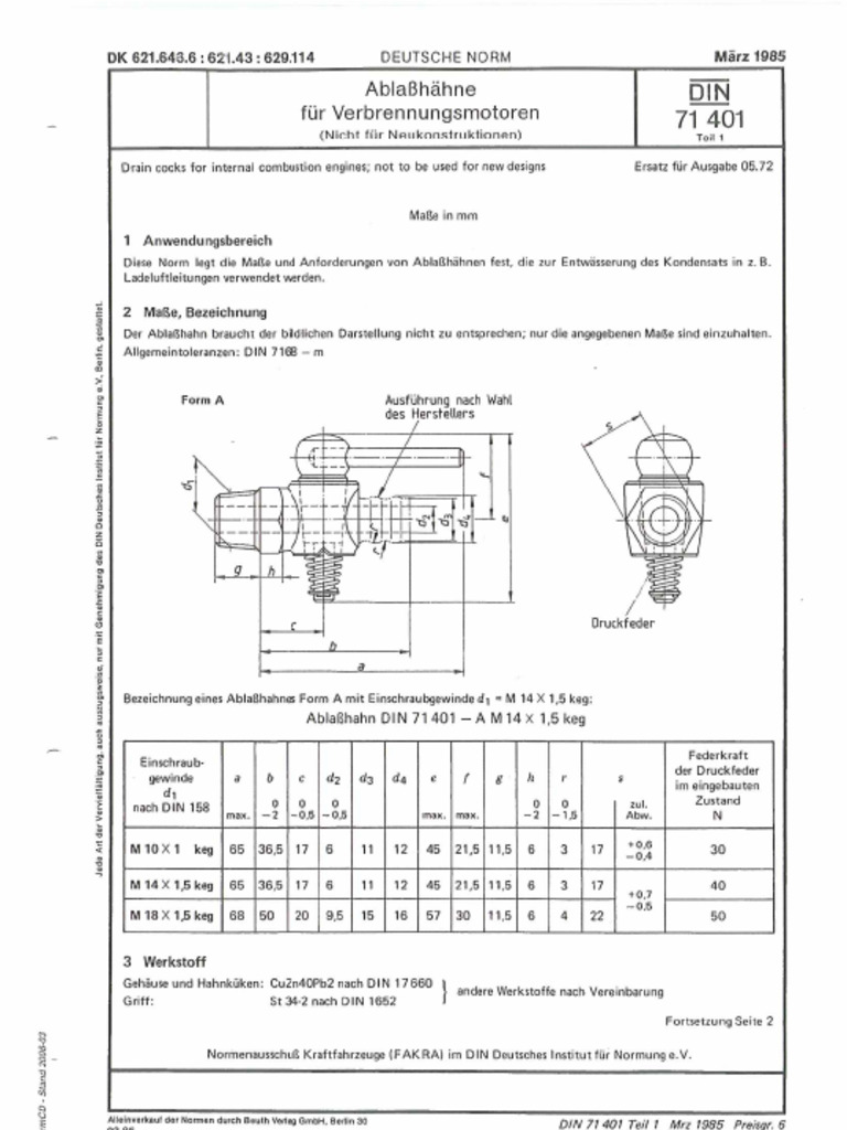 Din 71401 | PDF