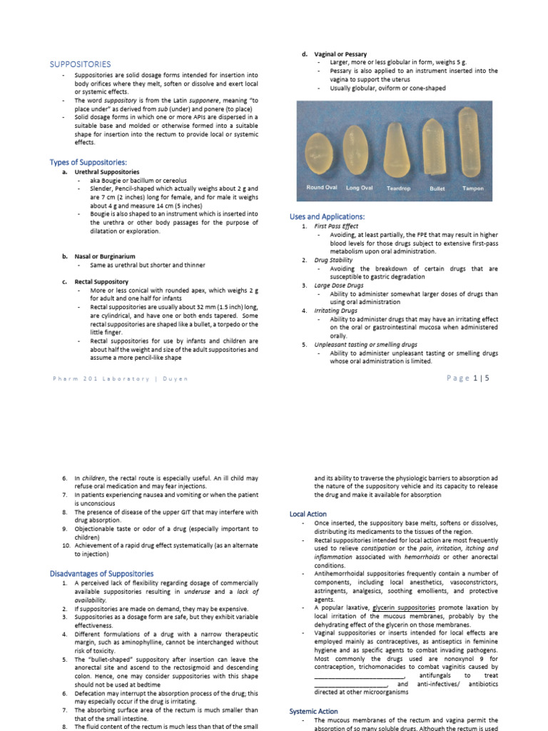 Suppositories | PDF