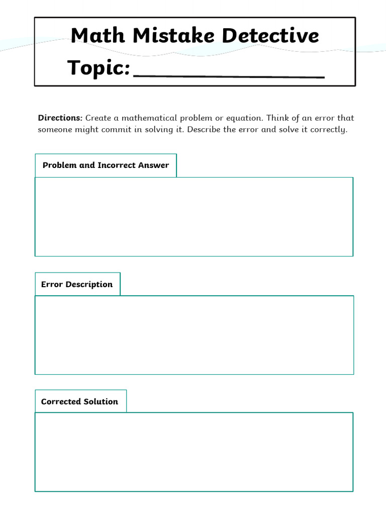 Error Analysis Template | PDF