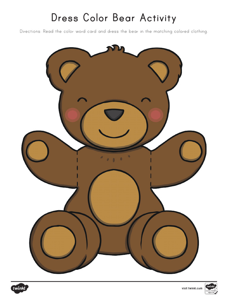 Color Matching Bear Dress-Up Activity | PDF
