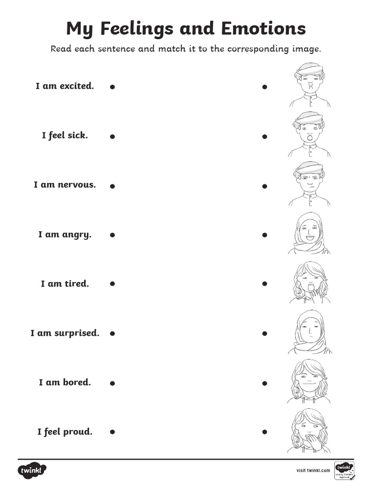 Emotions Matching Activity for Kids | PDF